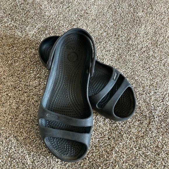 CROCS | Shoes | Crocs Cleo Sandals Womens Size W7 Blue Slip On ...